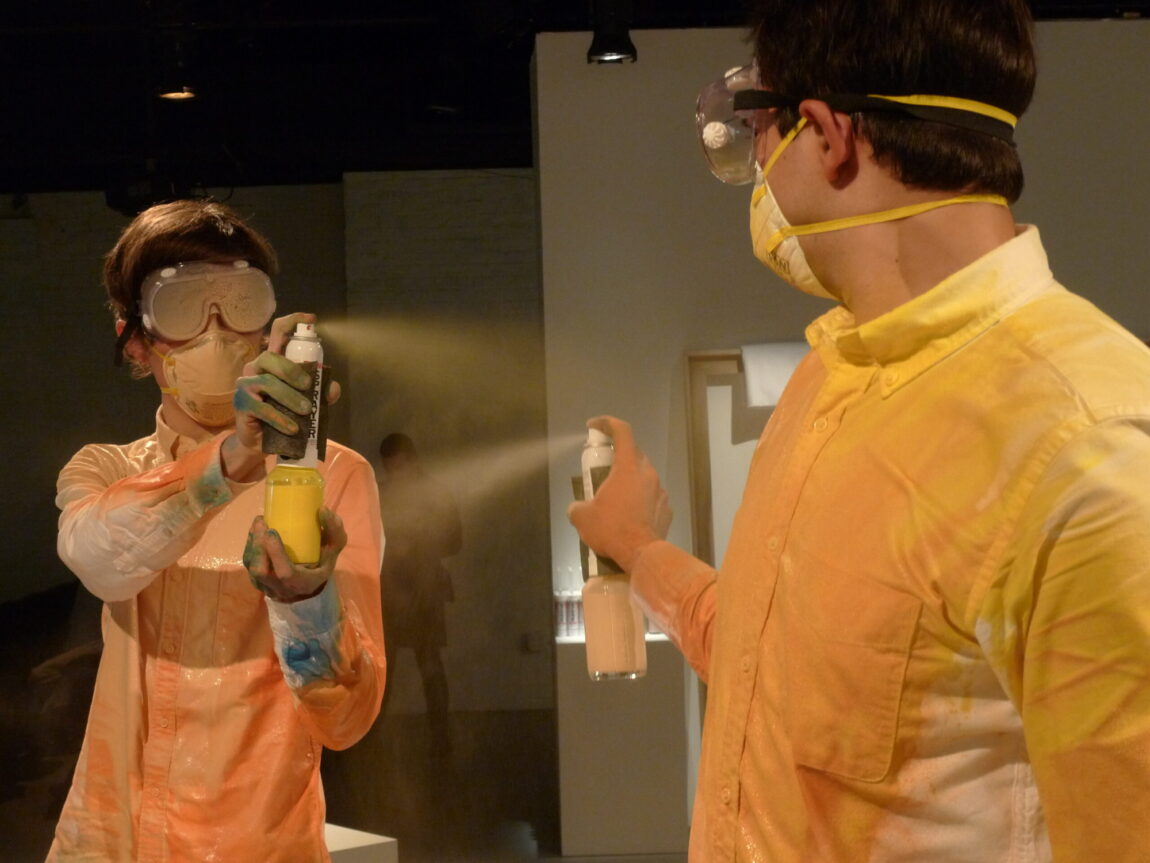 Nick Vaughan and Jake Margolin: Performance, creation of a spray piece ...
